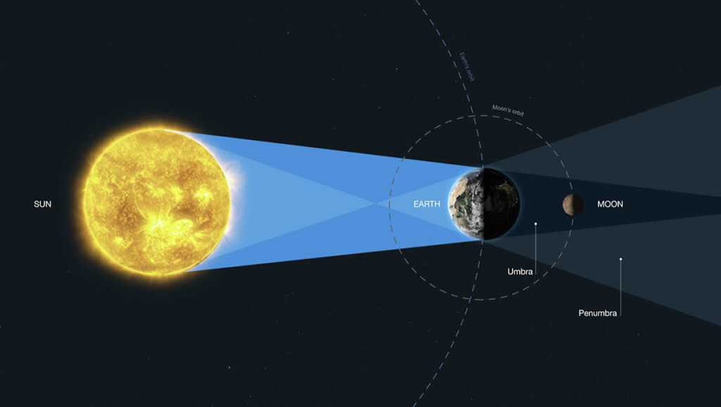 Lunar Eclipse Labeled Diagram | Anatomy and Structure